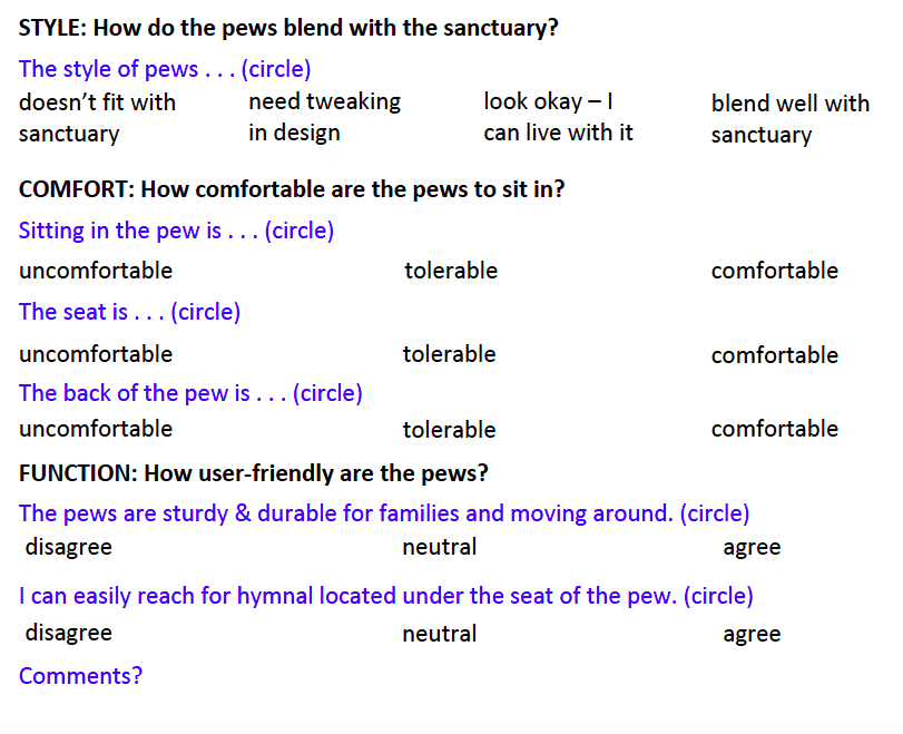 Stackable Pews & Flexible Seating – Still Waters