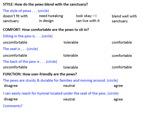 Stackable Pews & Flexible Seating – Still Waters